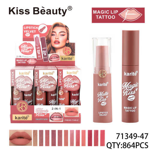 LABIAL 2 EN 1: TATTOO + VELVET - KARITÉ :: KissBeauty